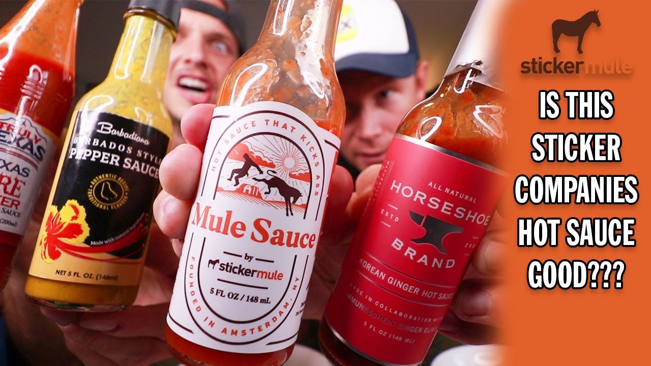 Trying Sticker Mule's Hot Sauce! - YouTube