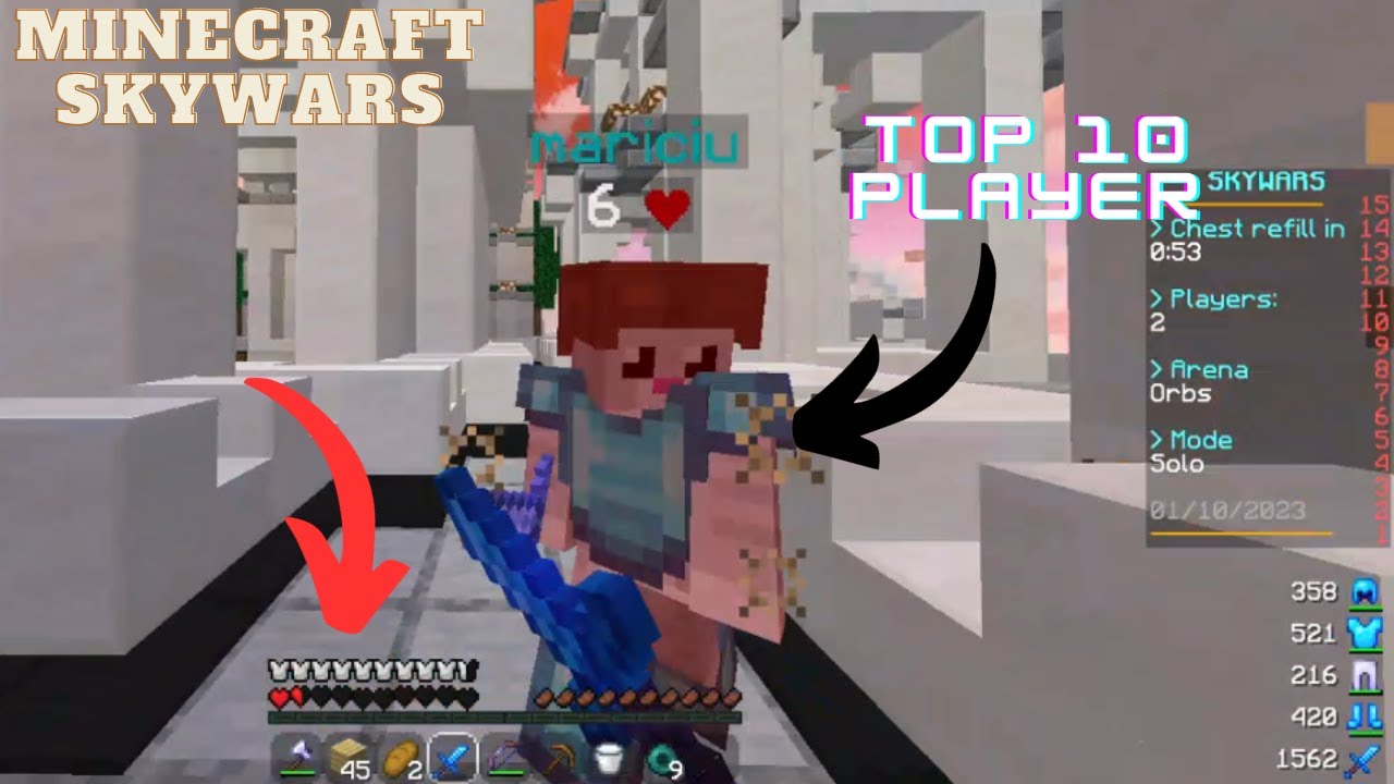 Best gameplay in Minecraft sky wars #minecraft PART-6 - YouTube