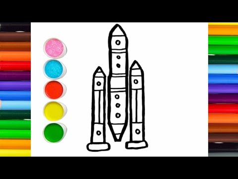 Chandrayaan-3 Drawing, Painting, Coloring for Kids and Toddlers | Easy ...