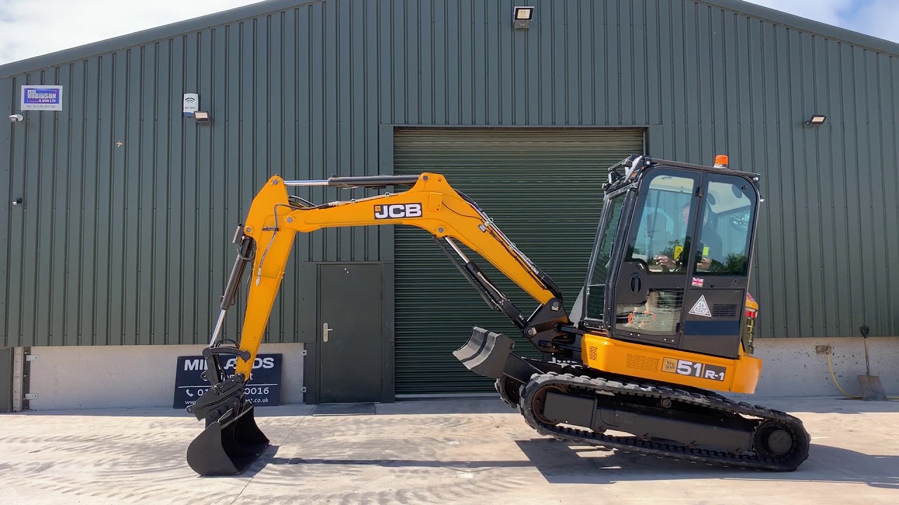 JCB 51R-1 2017, 5.1 ton Excavator, Midlands Equipment Demo Video - YouTube