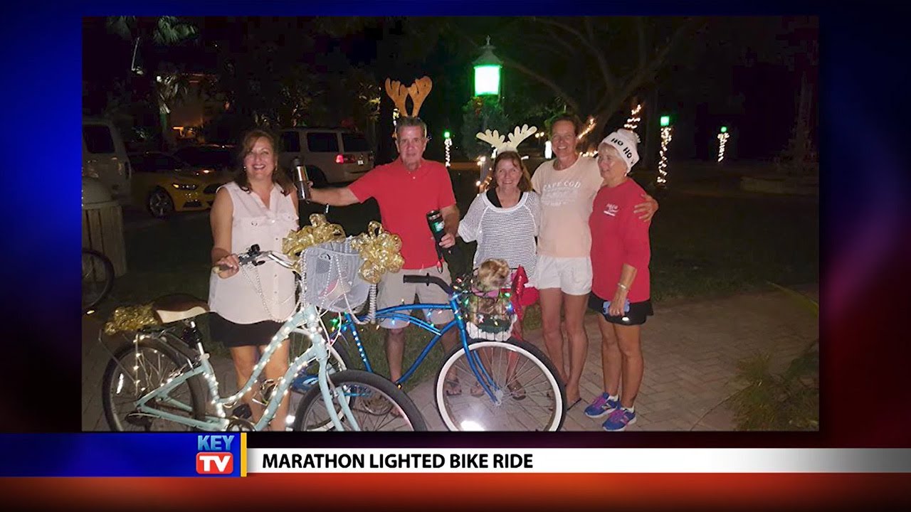 Marathon Lighted Bike Ride - Local News - YouTube