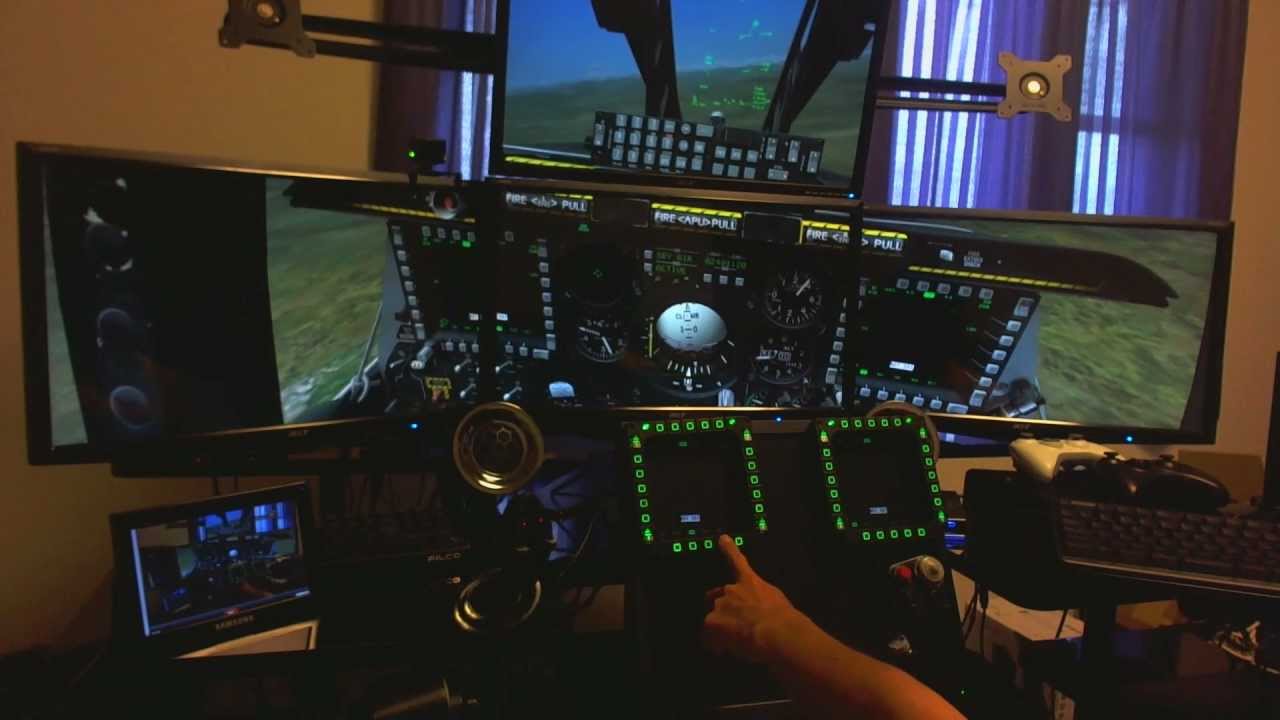 DCS:A-10C 4monitor+MFD Test - YouTube