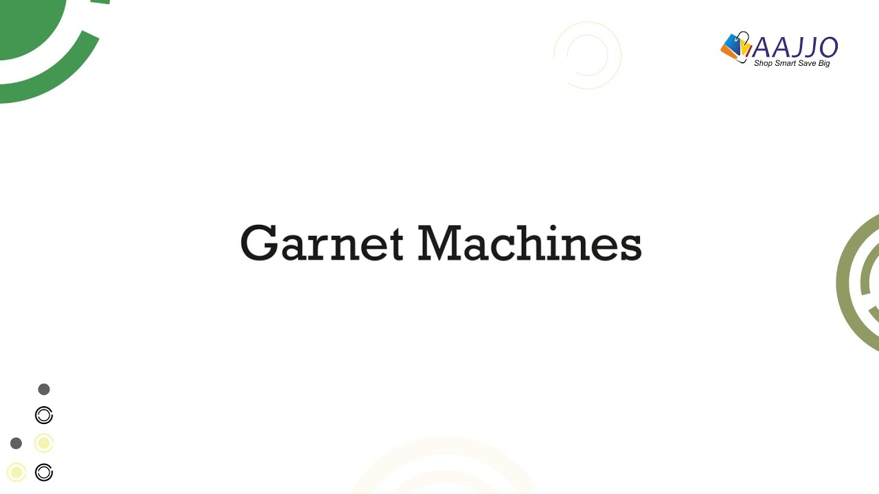 Garnet Machines | Company Store - Aajjo.com - YouTube