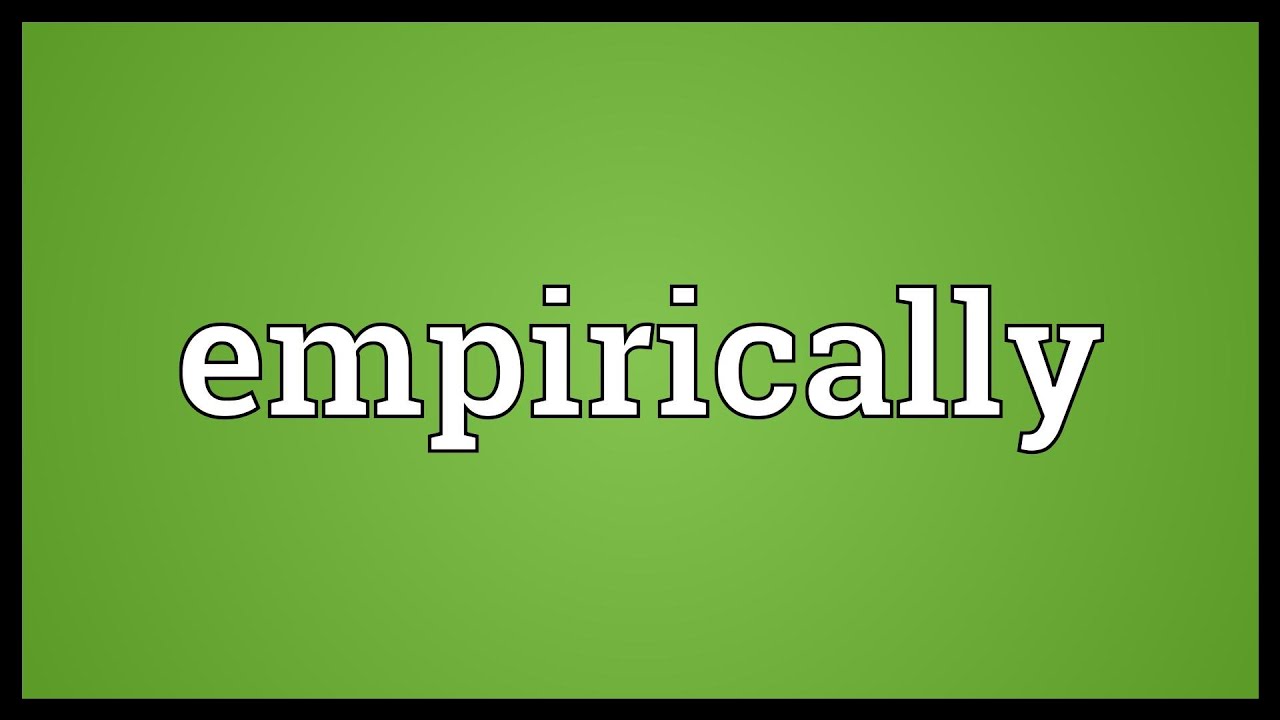 Empirically Meaning - YouTube