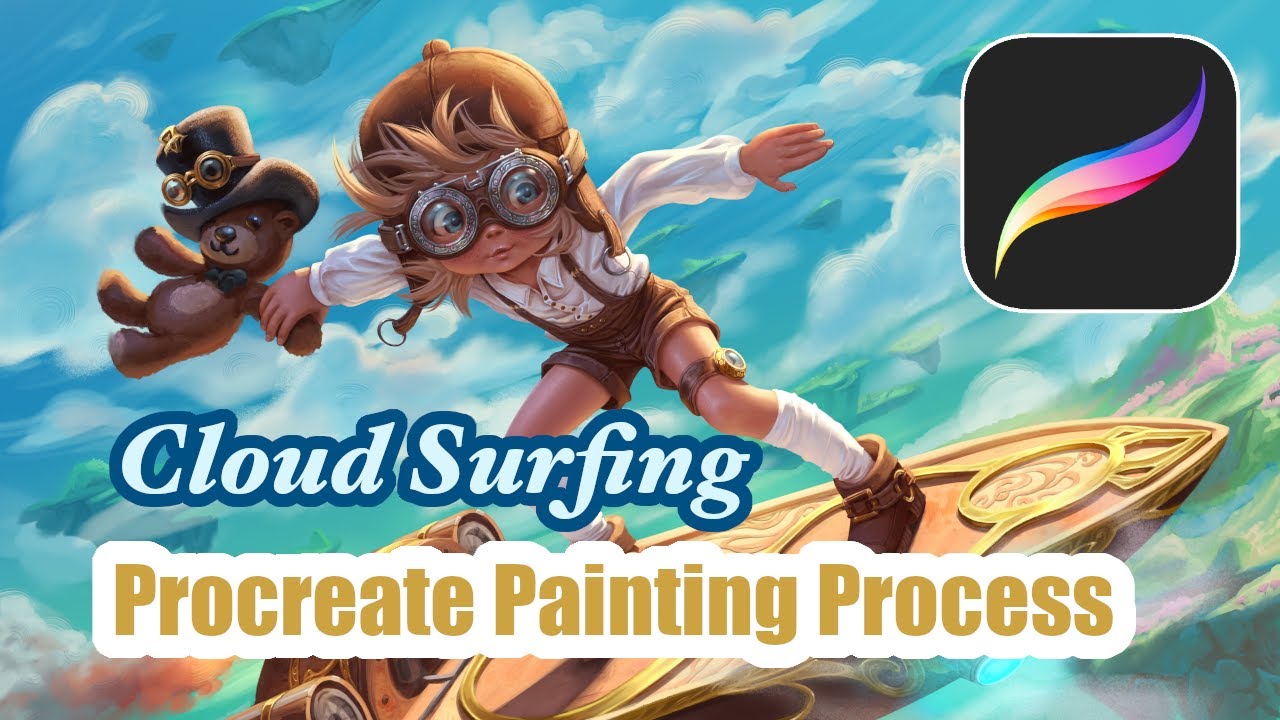 Cloud Surfing – Procreate Painting Process - YouTube