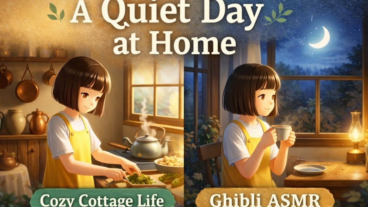 A Quiet Day at Home | Cozy Cottage Cooking, Cleaning & #QuietGhibliLife ...