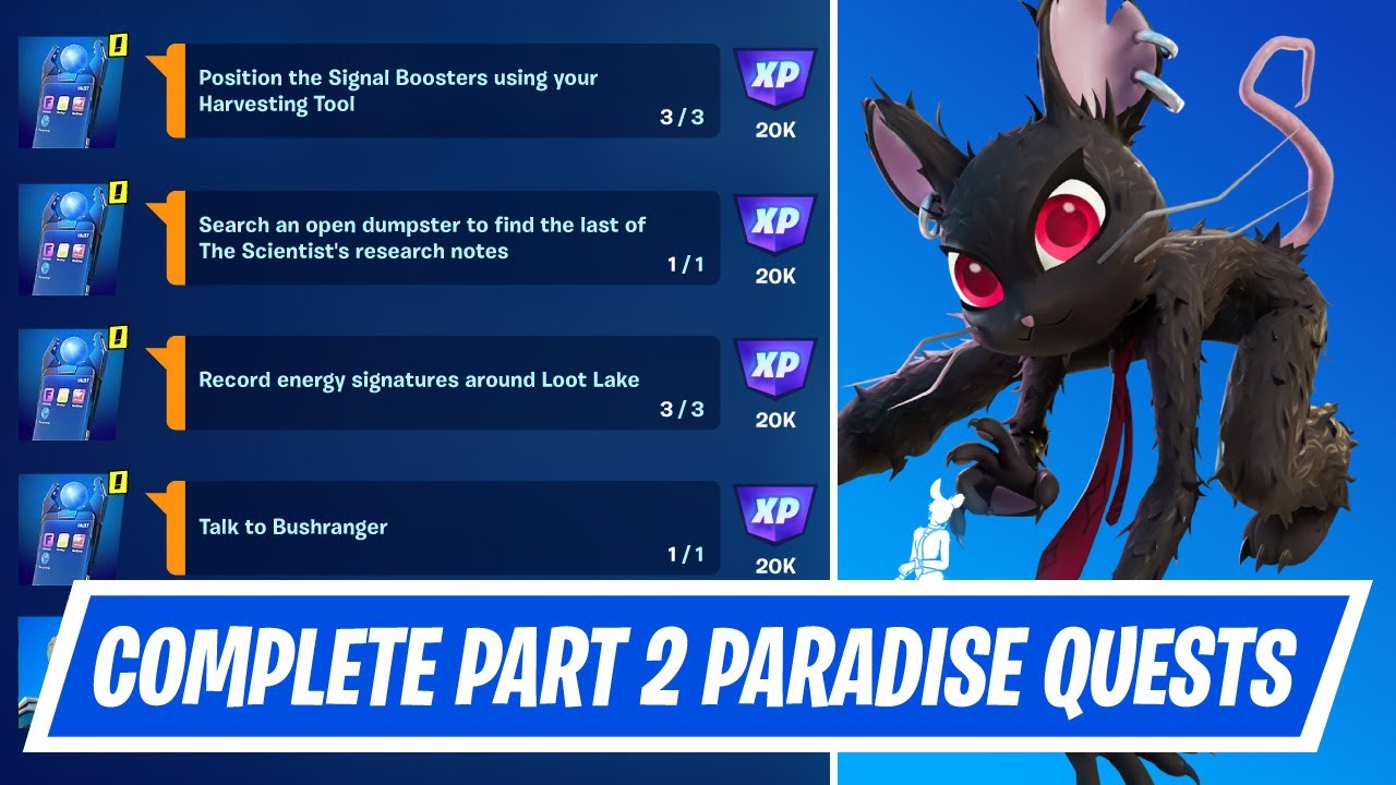 Fortnite Complete Paradise Part 2 Quests Challenges - How to Complete ...