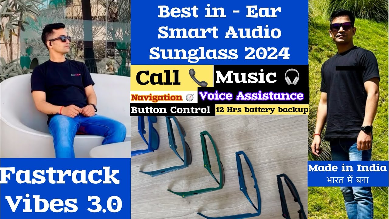 Vibes 3.0 Smart Audio Sunglasses for Men and Women | Fastrack Audio ...