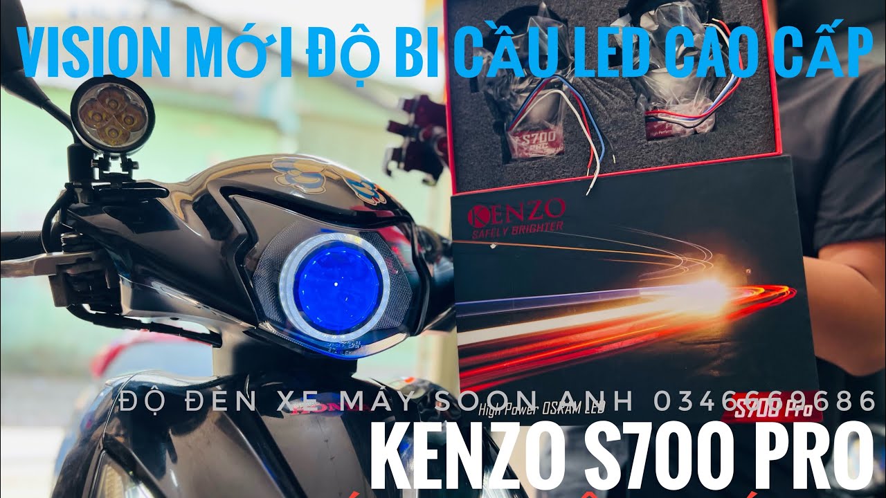 thử sáng siêu sáng - VISION MỚI ĐỘ BI LED KENZO S700 PRO. Zalo ...