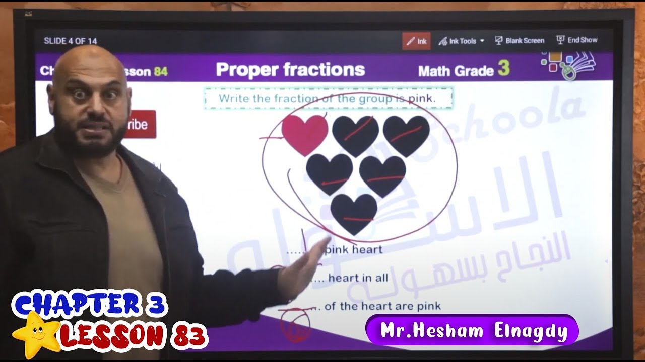 شرح ماث تالتة ابتدائي | Proper Fractions | تيرم2 - فصل 3 - درس 84 ...