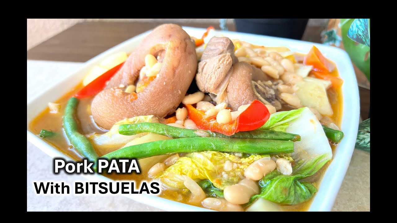 Delicious Pork Pata With Bitsuelas Recipe | Easy Filipino Pork And ...