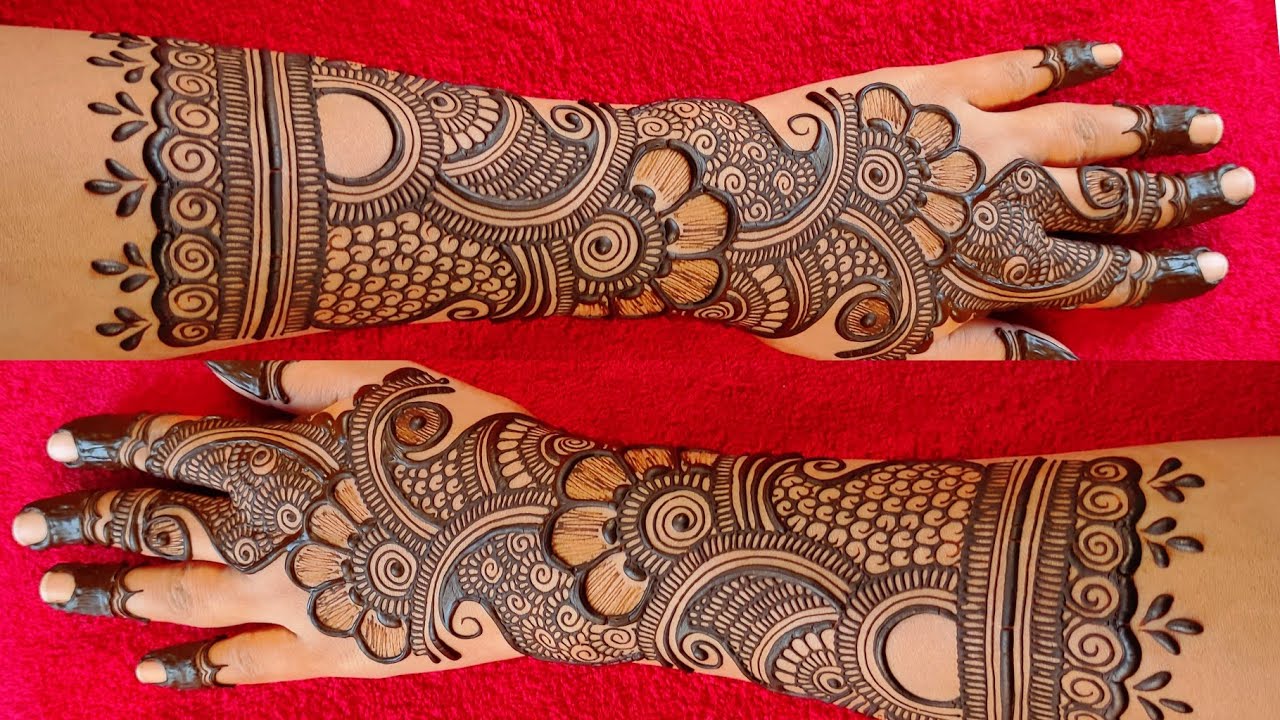 Latest Rakhi special mehndi designs for back side | mehandi ka design ...