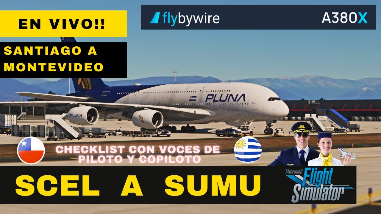 MSFS 2020 ️ en VIVO 🔴 | A380 FBW en Español SCEL a SUMU REX ATMOS ...