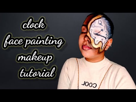 clock face painting makeup tutorial - YouTube
