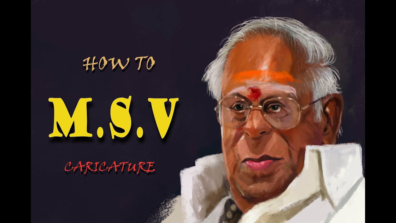 HOW TO DRAW CARICATURE | M.S.VISWANATHAN MUSIC DIRECTOR | digital ...