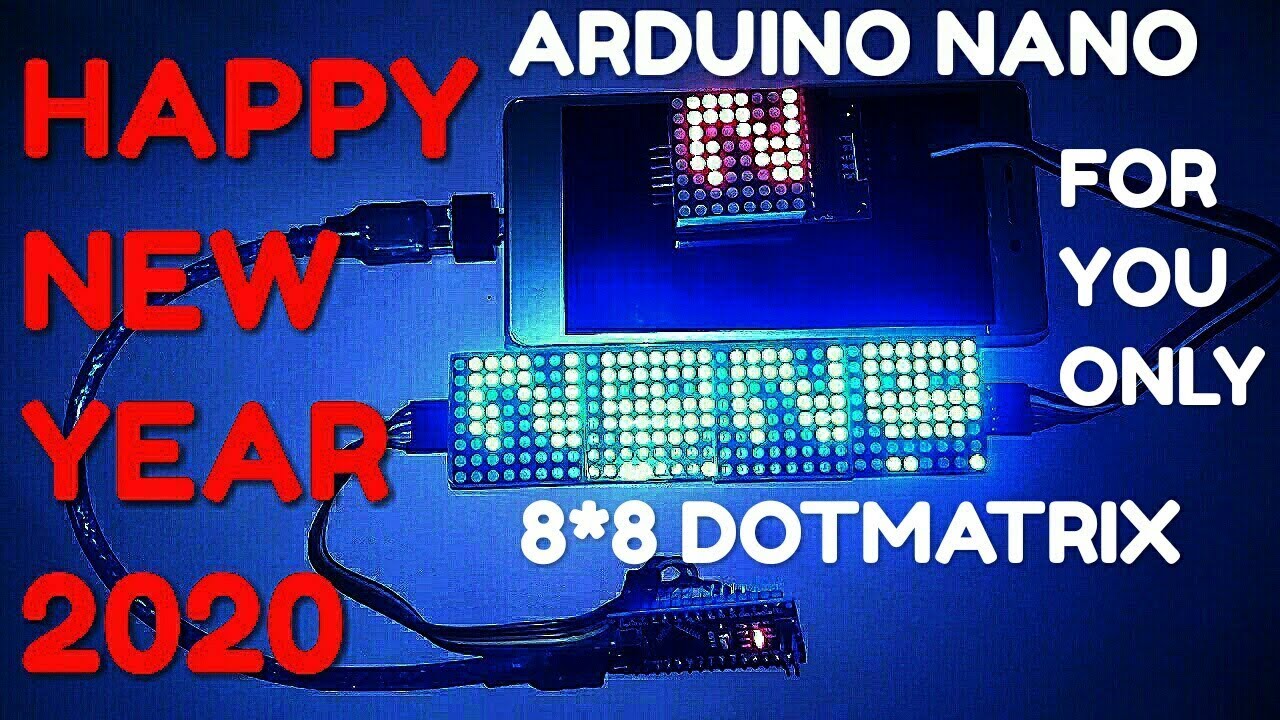 Arduino Nano 8*8 led dot-matrix module. - YouTube