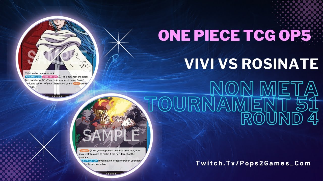 One Piece TCG: Vivi vs Rosinate | OP5 NON META Leader Tournament 51 ...