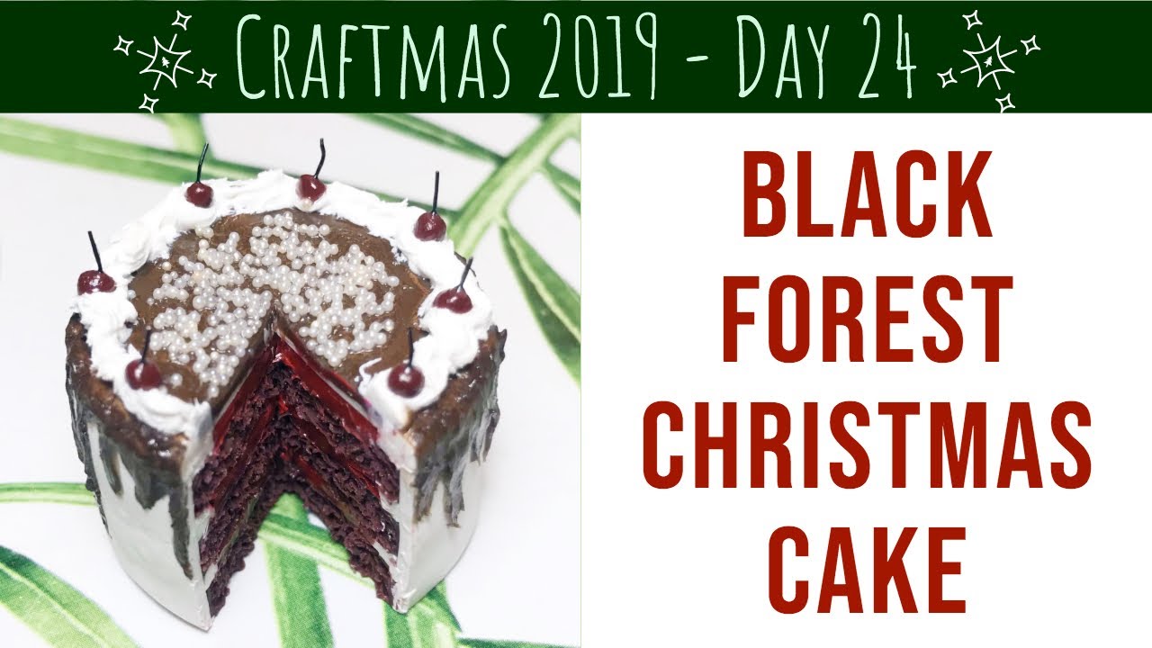 DIY BLACK FOREST CHRISTMAS CAKE Ornament - YouTube
