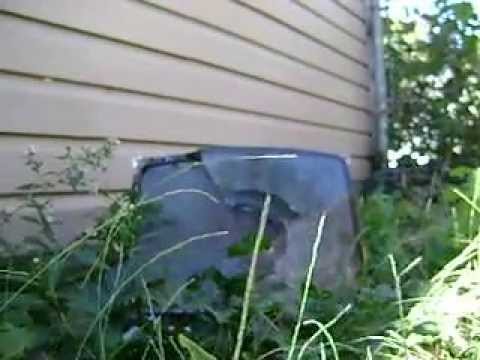 Breaking A CRT TV Screen - YouTube
