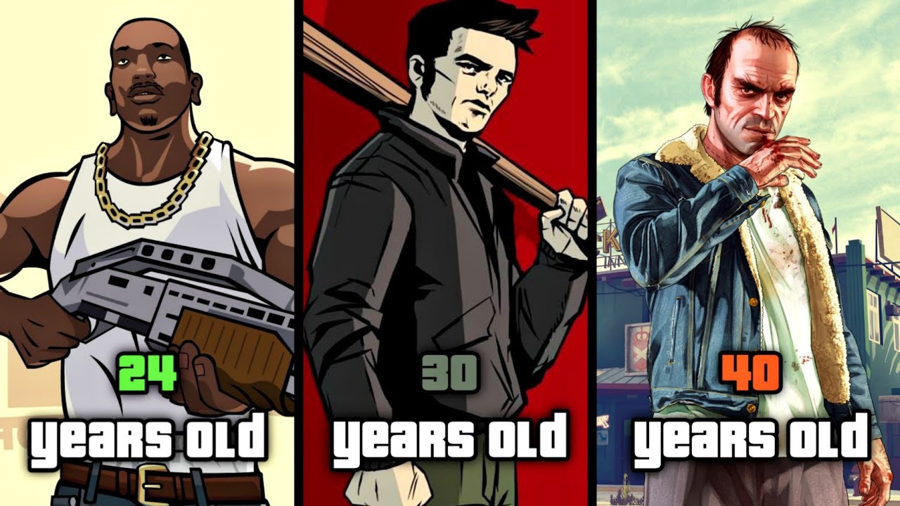 GTA Protagonists from Younger to Older! - YouTube
