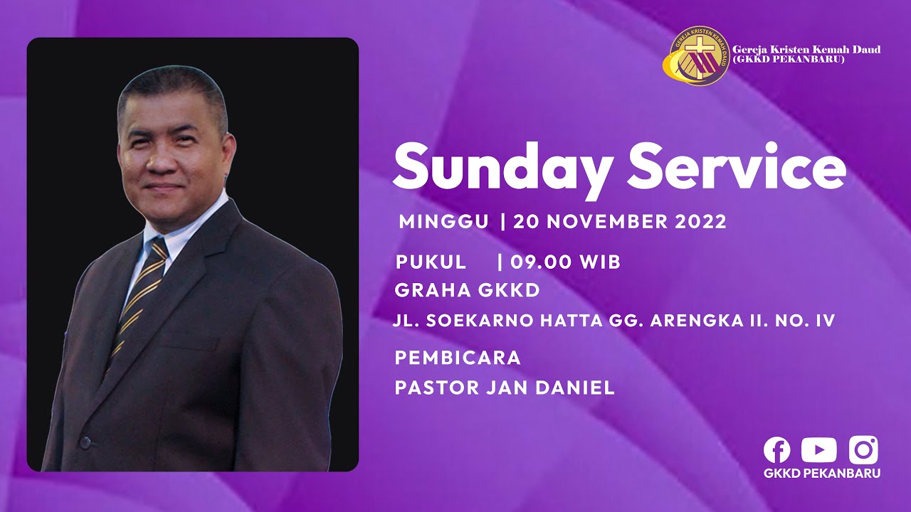 Sunday Service | 20 November 2022 | Pastor Jan Daniel - YouTube