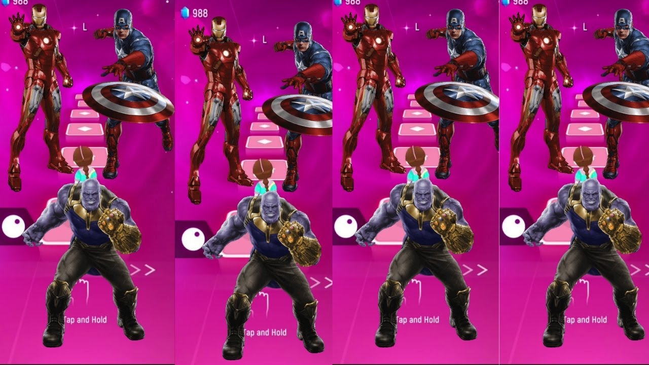 Dance of superheroes and villains Captain America! Thanos! Iron Man ...