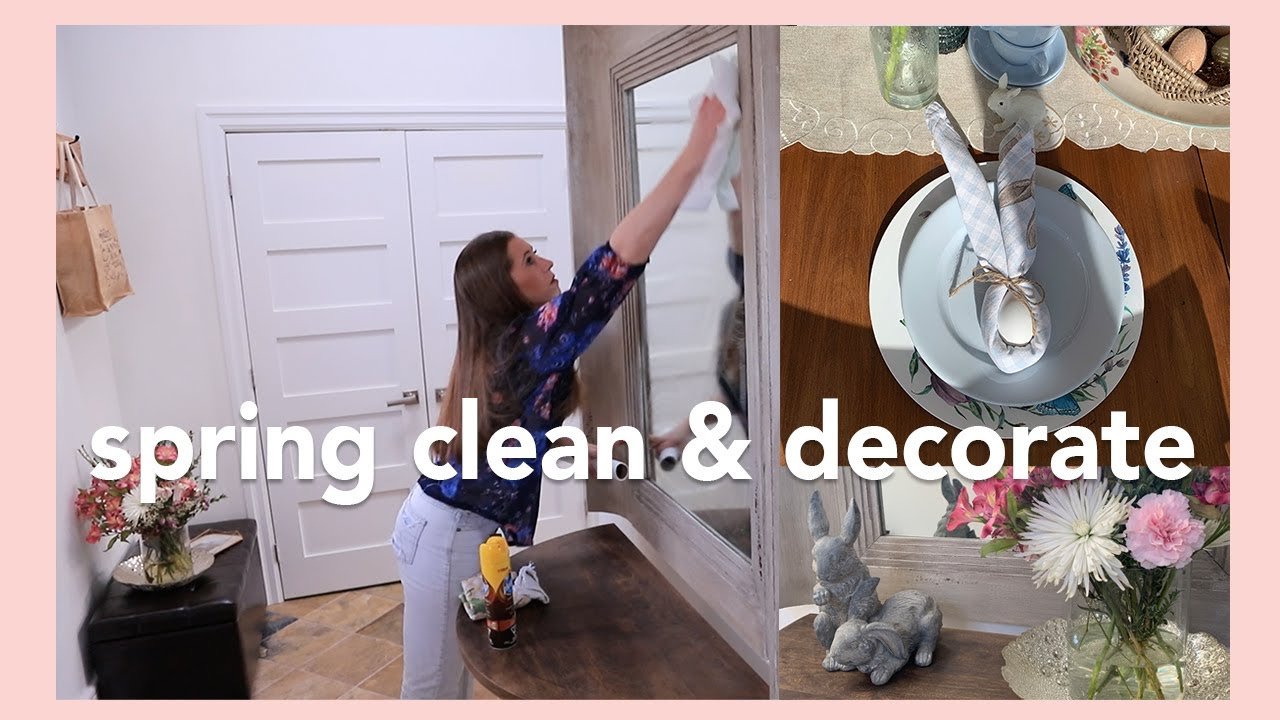 SPRING CLEAN & DECORATE 2021 | how to fold bunny ear napkins, dollar ...
