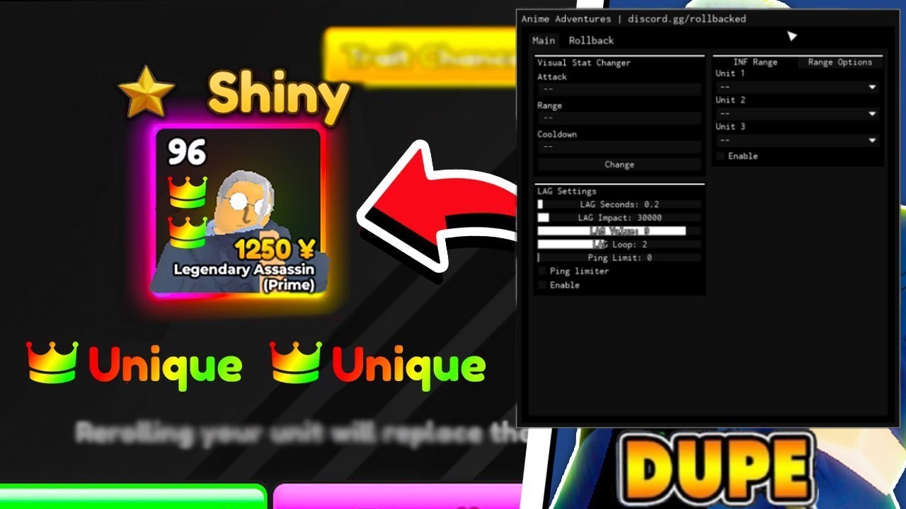 Anime Adventures Script GUI / HACK & SCRIPT | DUPE SCRIPT & DUPE UNITS ...