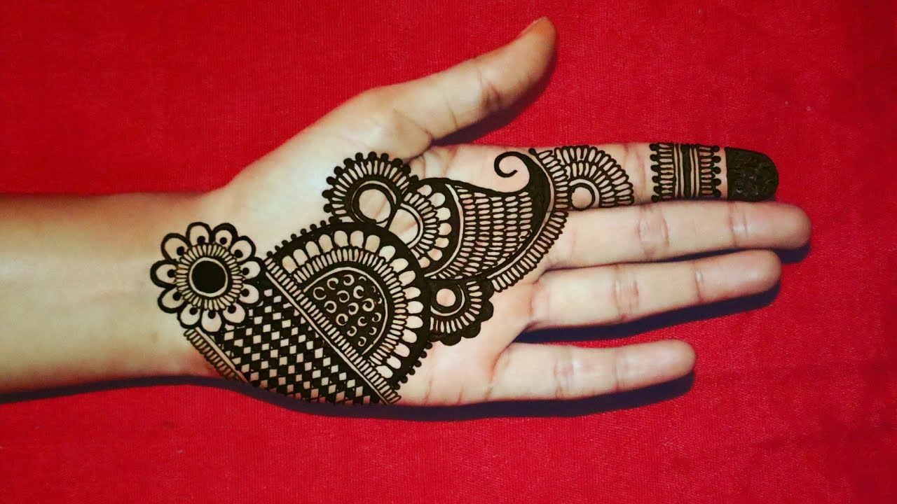 Beautiful Arabic Mehndi design | Unique mehndi design for front hand ...
