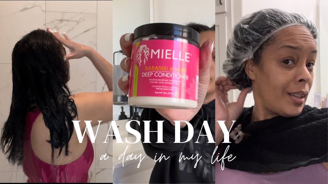 WASH DAY ROUTINE ON NATURAL HAIR (self care day) - YouTube