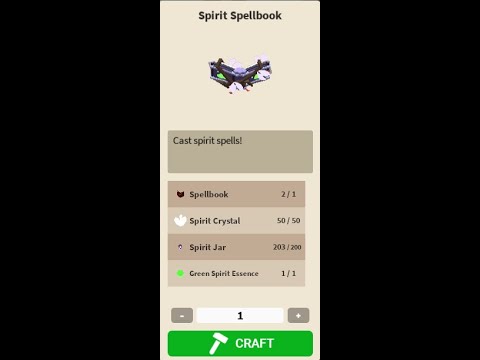 CRAFTING + SHOWCASING NEW SPIRIT SPELLBOOK in Roblox Islands - YouTube