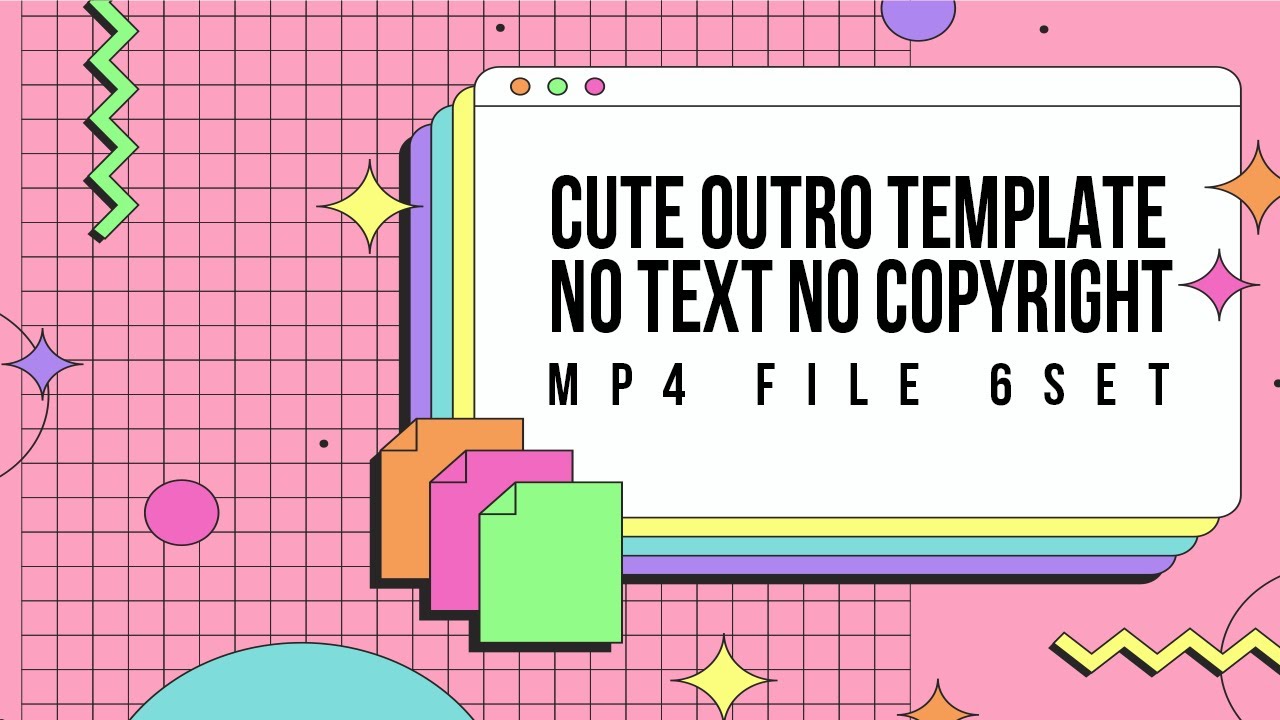 ★Cute Outro Template No Text No CopyrightMP4File6set★프리미어프로,파이널컷아웃트로무료 ...