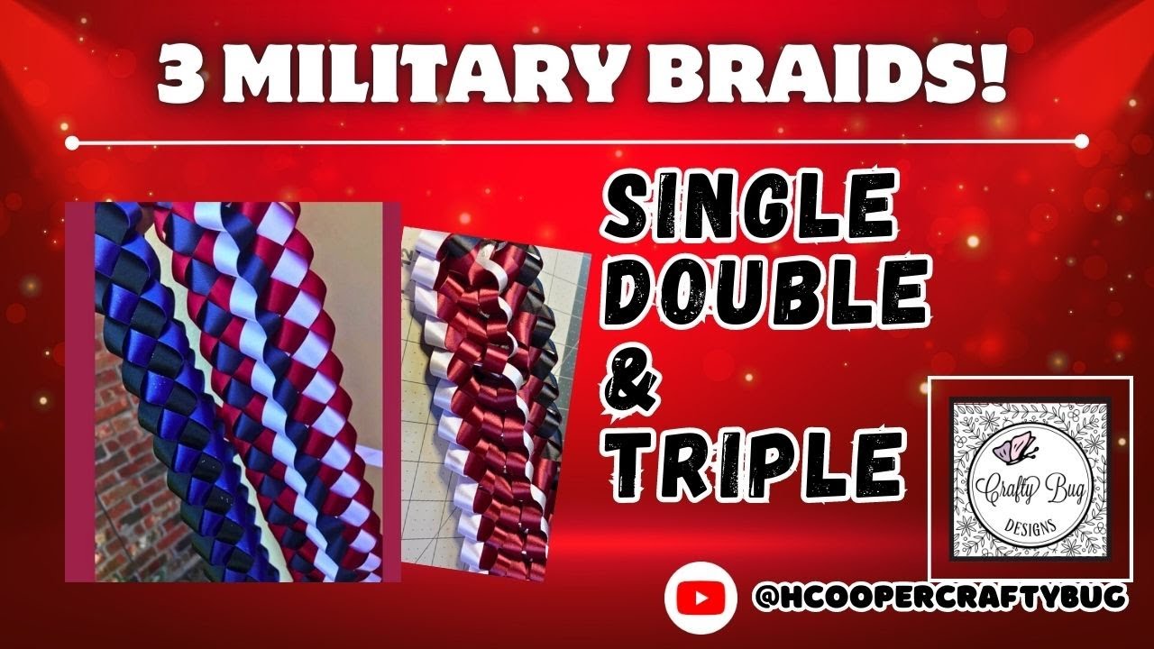 Military Braid 3 ways! single, double, triple braids #homecomingmums # ...