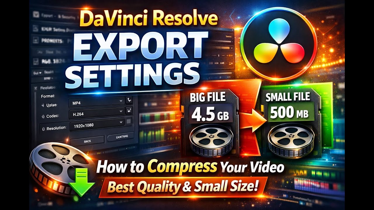 DaVinci Resolve Export Settings | How to compress your video - YouTube