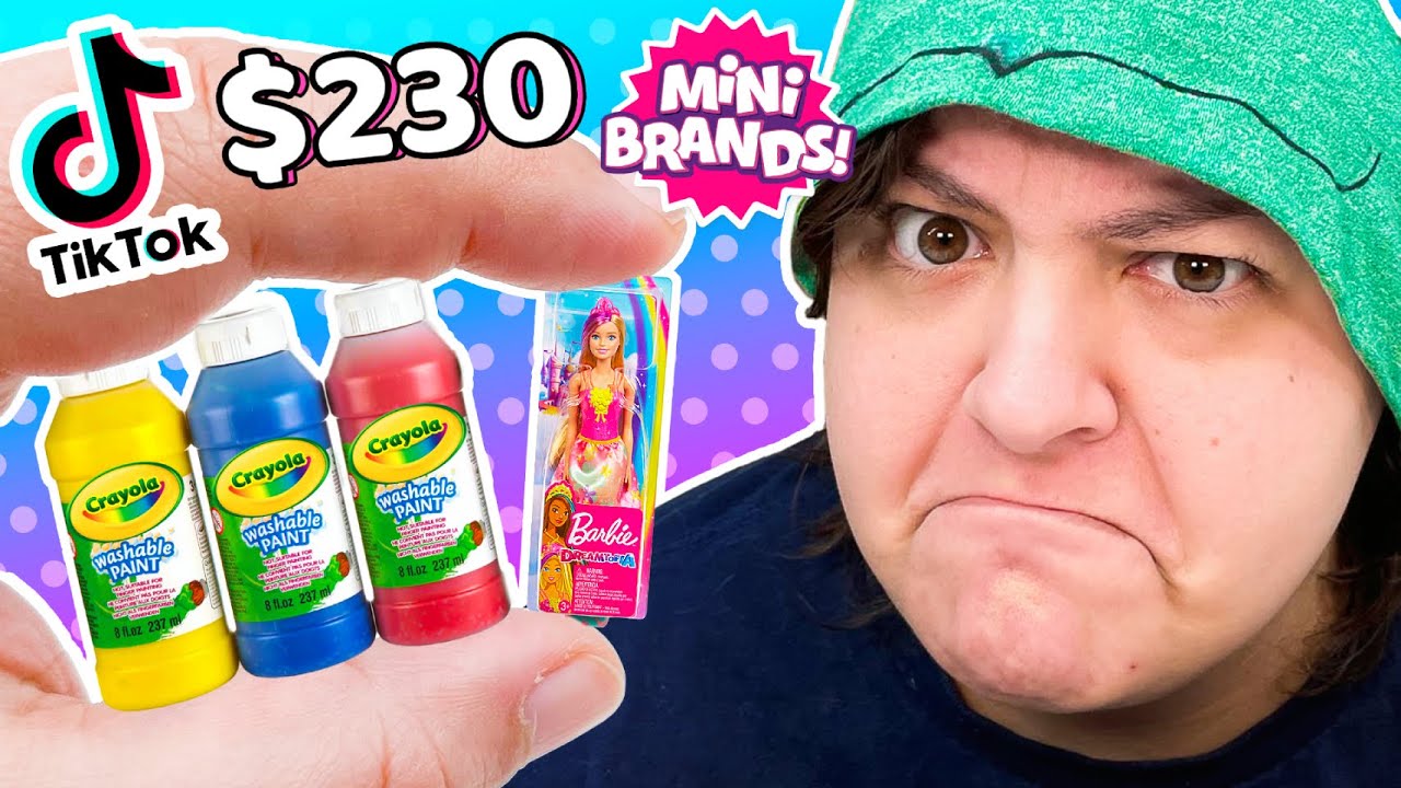 Scam? Unboxing TikTok Mini Brands Toys Mystery Boxes - YouTube