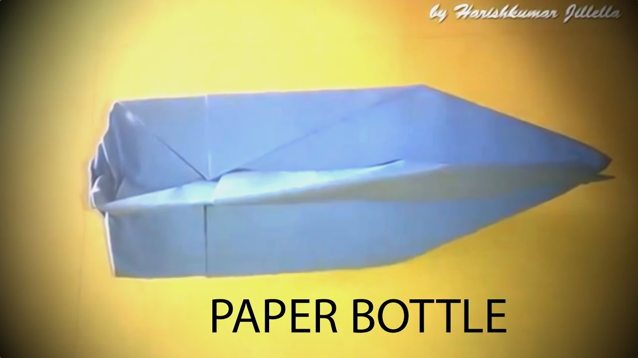 How To Make Paper Bottle Using By Paper // Arts & Crafts // - YouTube