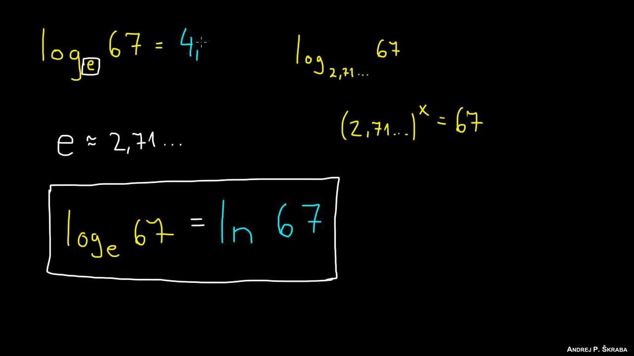 Naravni logaritem s kalkulatorjem - YouTube