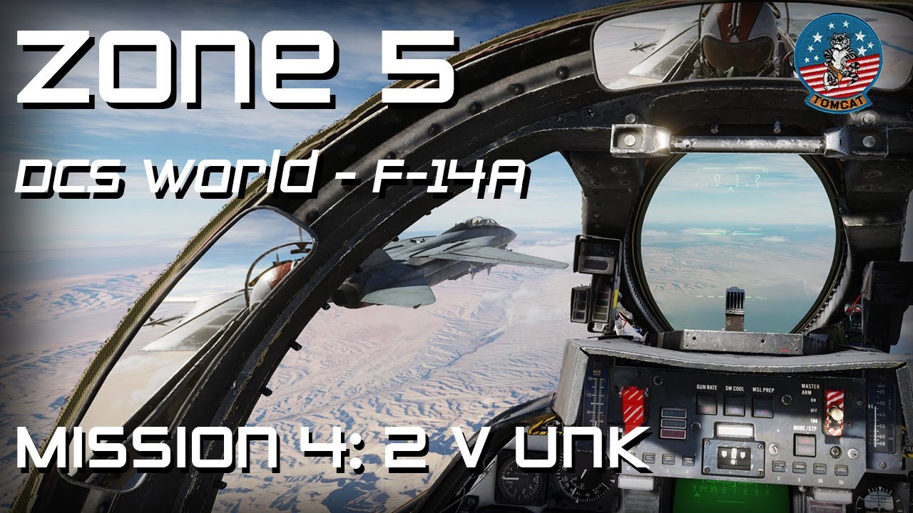 DCS World - F14A: Zone 5 - Mission 4 - YouTube