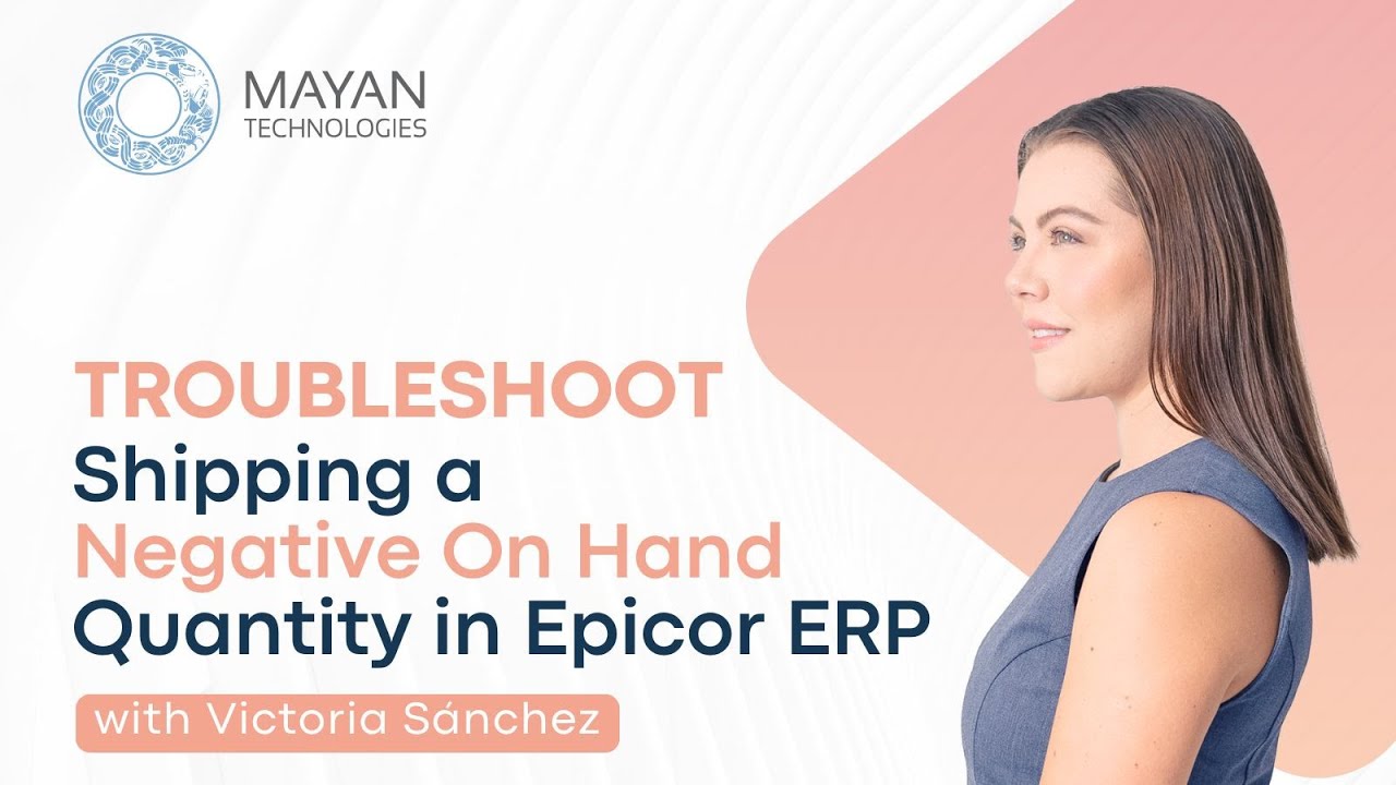 Shipping a Negative on Hand Quantity in Epicor ERP - YouTube