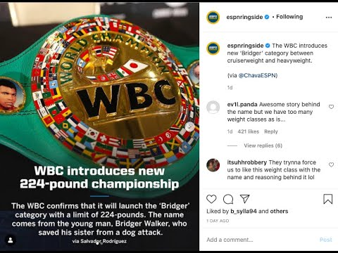 WBC Creates A New Weight Class - YouTube