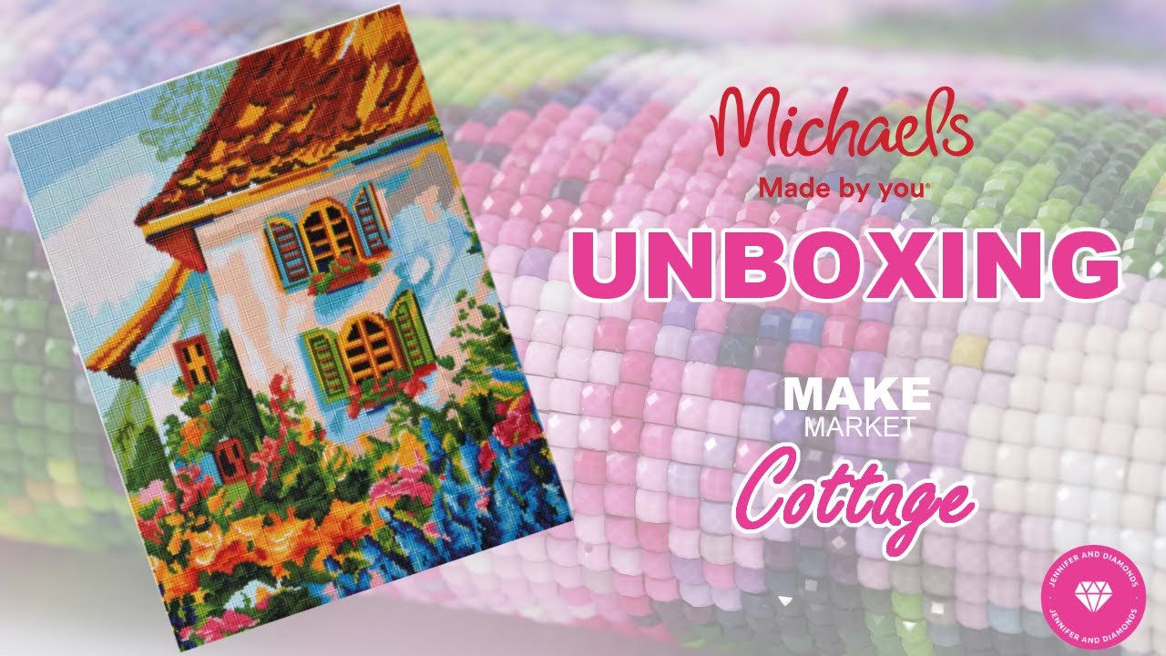 Unboxing a Michaels Make Market Diamond Painting Kit || Cottage - YouTube