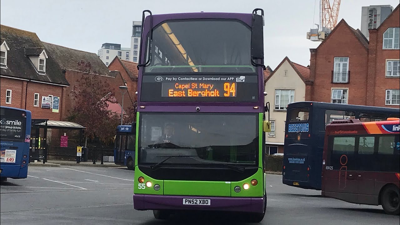 Route 94 Ipswich buses VDL/DAF DB250 East Lancs Myllennium Lowlander ...