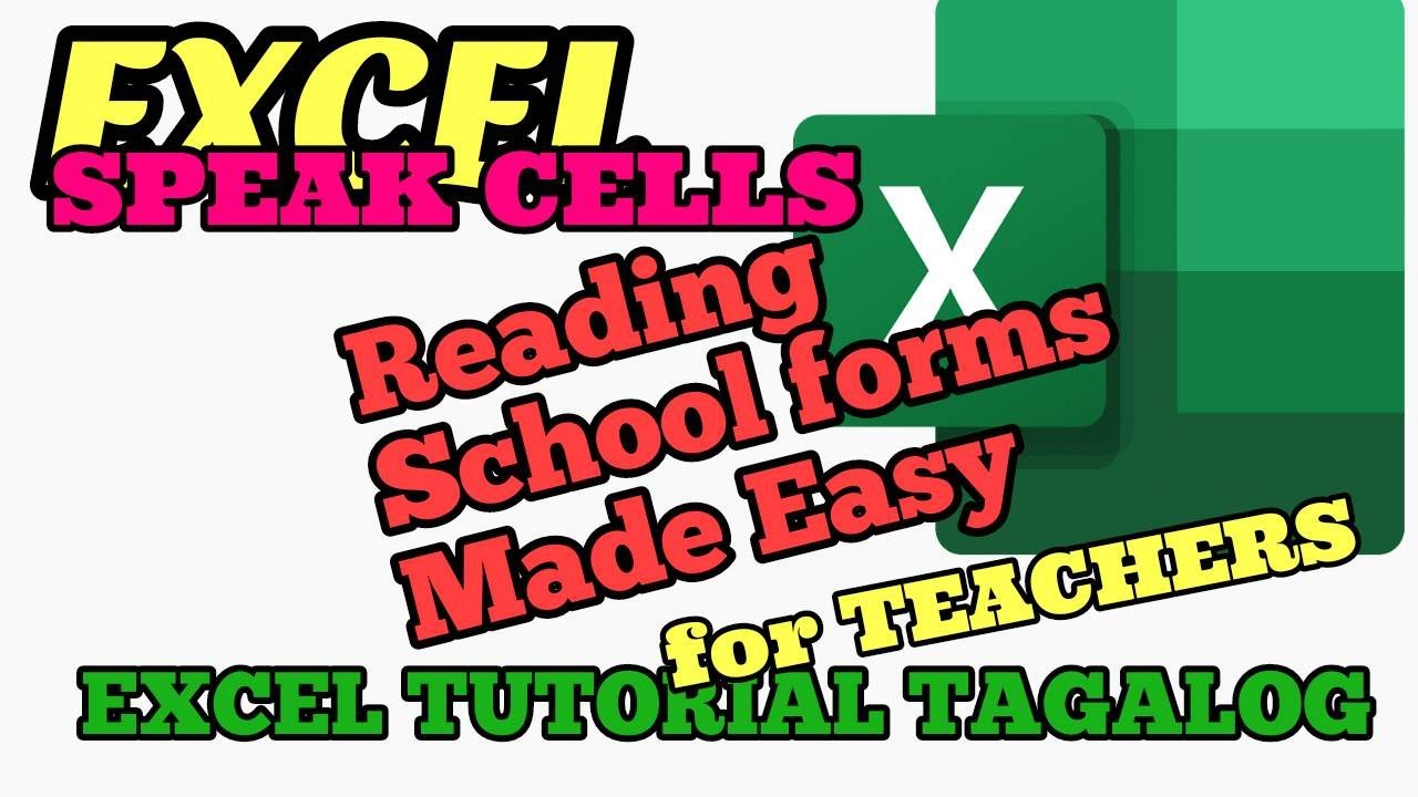 How To Use Excel Speak Cells Excel Tagalog Tutorial YouTube How To Use Excel Speak Cells Excel Tagalog Tutorial YouTube