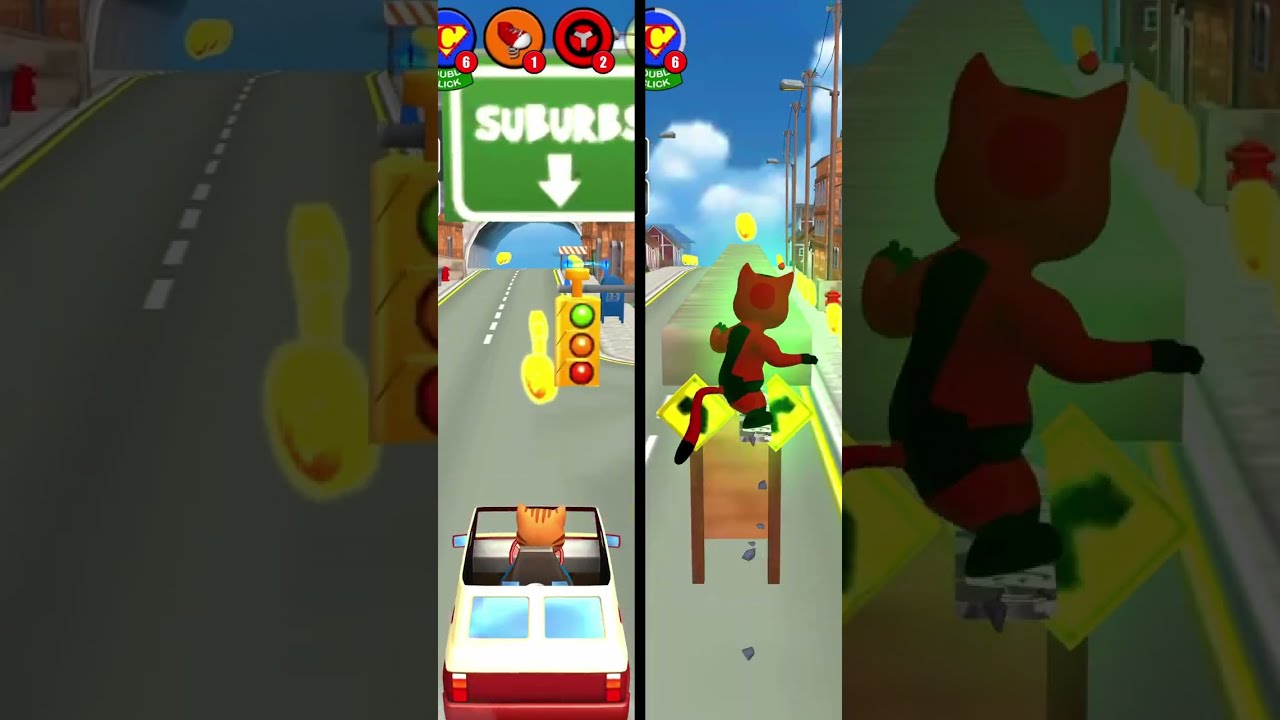 Super Hero Cat Run Game | Big Fun Gameplay! #Shorts - YouTube