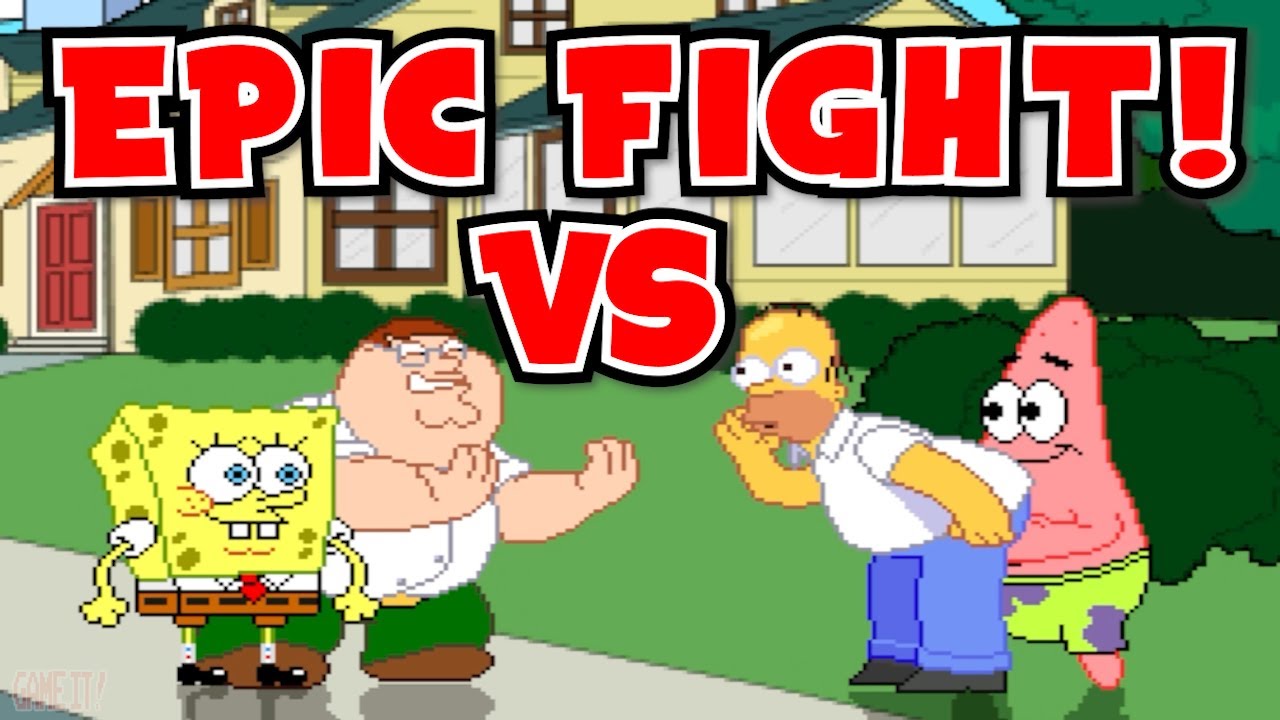 TEAM PETER GRIFFIN & SPONGEBOB SQUAREPANTS VS TEAM HOMER SIMPSON ...