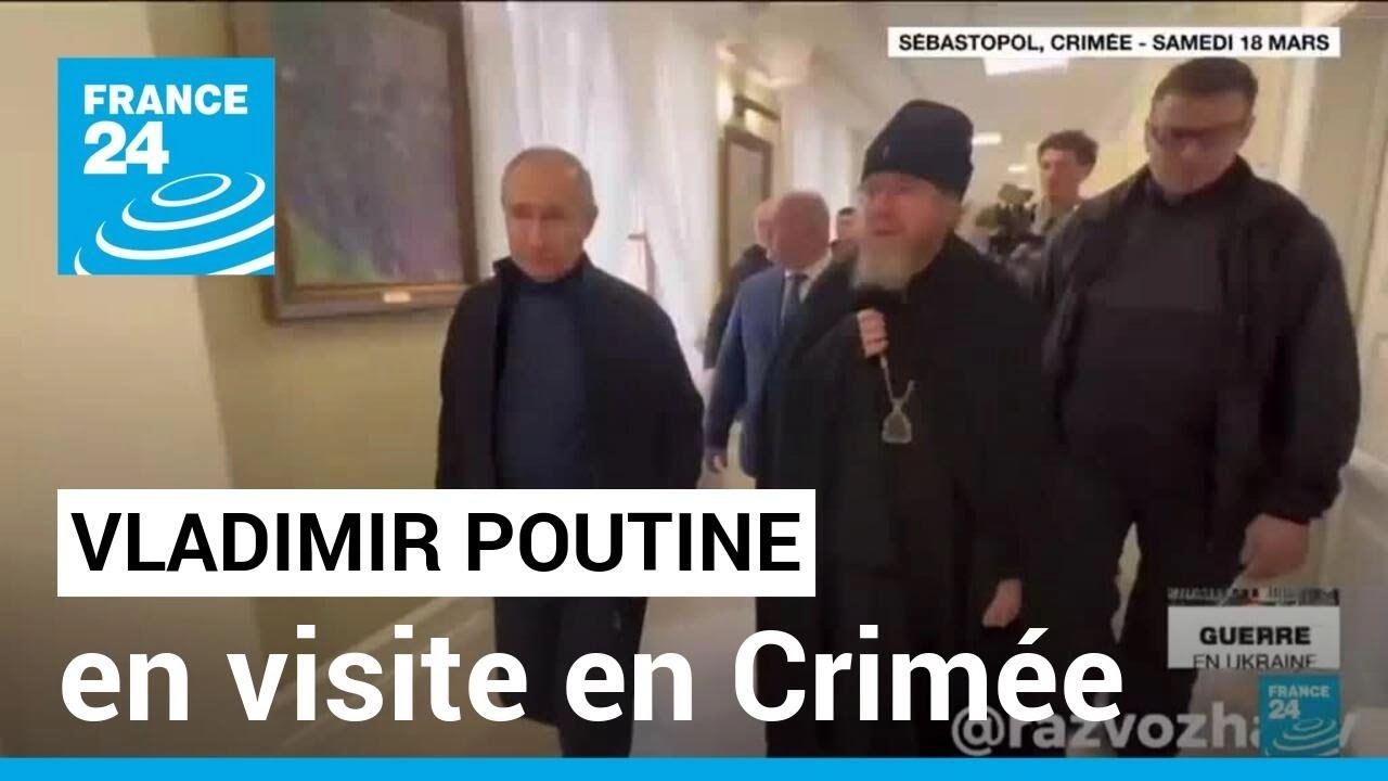 Vladimir Poutine en visite en Crimée le jour de l'anniversaire de l ...