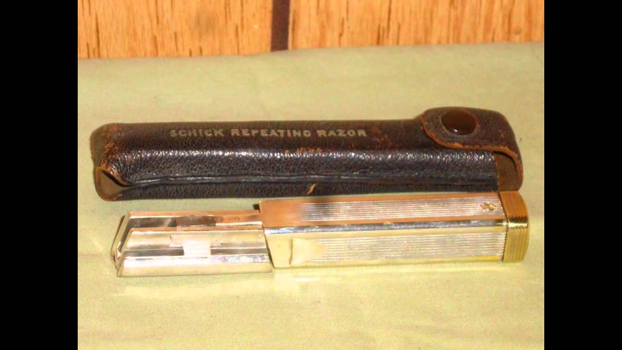 1927-1932 Schick Type B1 Magazine Repeating Razor - YouTube