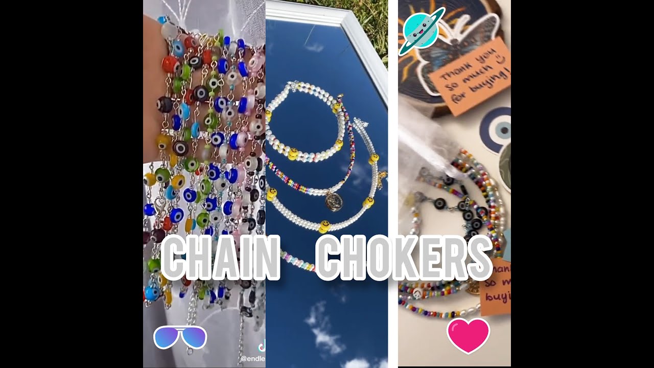 Chain Chokers tik tok I seed bead jewellery l compilation l trending ...