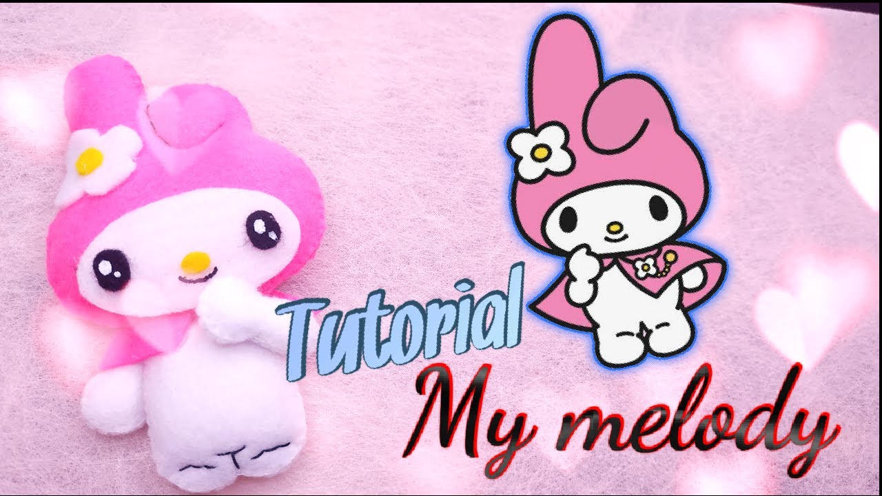 boneka my melody | DIY kain flanel - YouTube