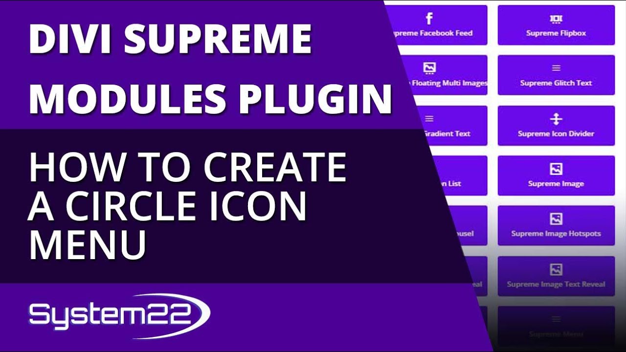 Divi Theme Supreme Modules How To Create A Circle Icon Menu - YouTube